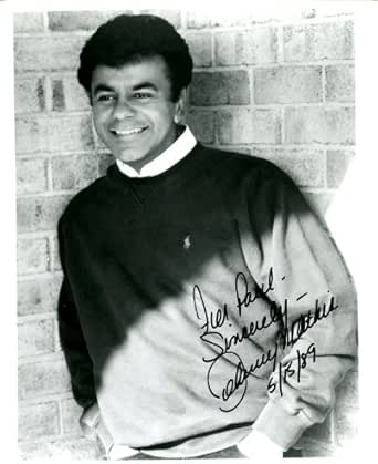 Johnny Mathis Autographed Black & White 8x10 Photo - Signed Photographs ...