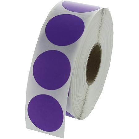 Amazon.com : LabelValue.com | 1" Purple Inventory Dot Labels - (1000 ...
