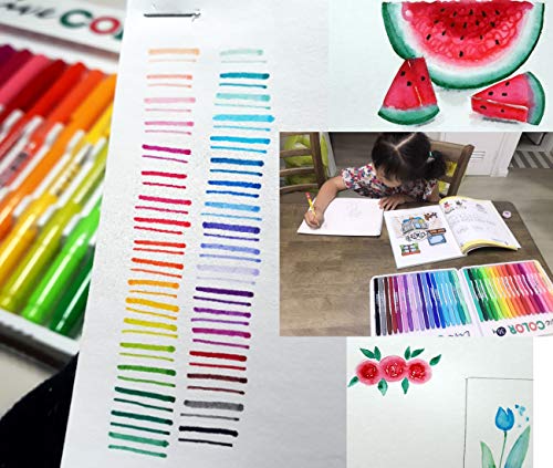 MONAMI LIVE COLOR Water-Based Twin Marker, Fine & Bullet Dual Tip ...