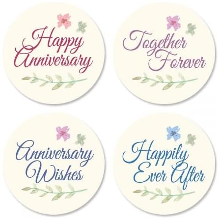 Amazon.com : Party Favors Express 30 Pcs 1.5'' Inch Happy Anniversary ...