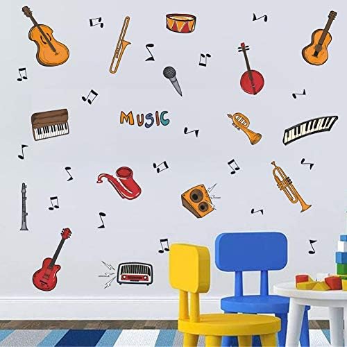 Amazon.com: TOARTi Colorful Music Wall Decal (34pcs), Attractive ...
