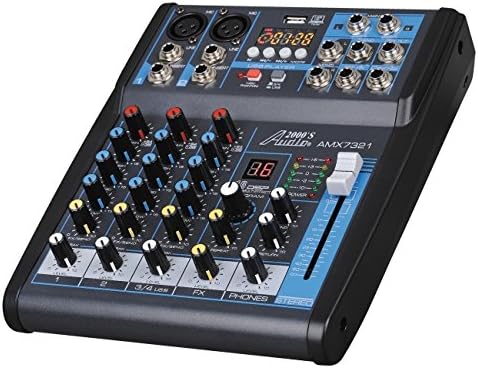 Amazon.com: 4 Channel Live Studio Stereo Audio bluetooth Mixer Sound ...