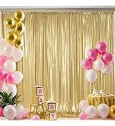 Amazon.com : 30x10 ft Wrinkle Free Gold Sequin Backdrop Curtain for ...