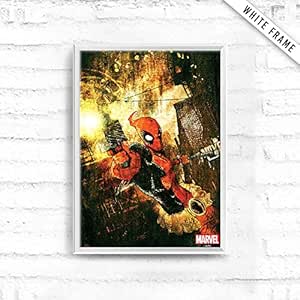 Fully Filmy Shooting Deadpool - Official Deadpool Poster White Frame ...