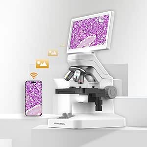 Amazon.com : GEEFUNTECH WiFi Biological Digital Microscope with 7 ...