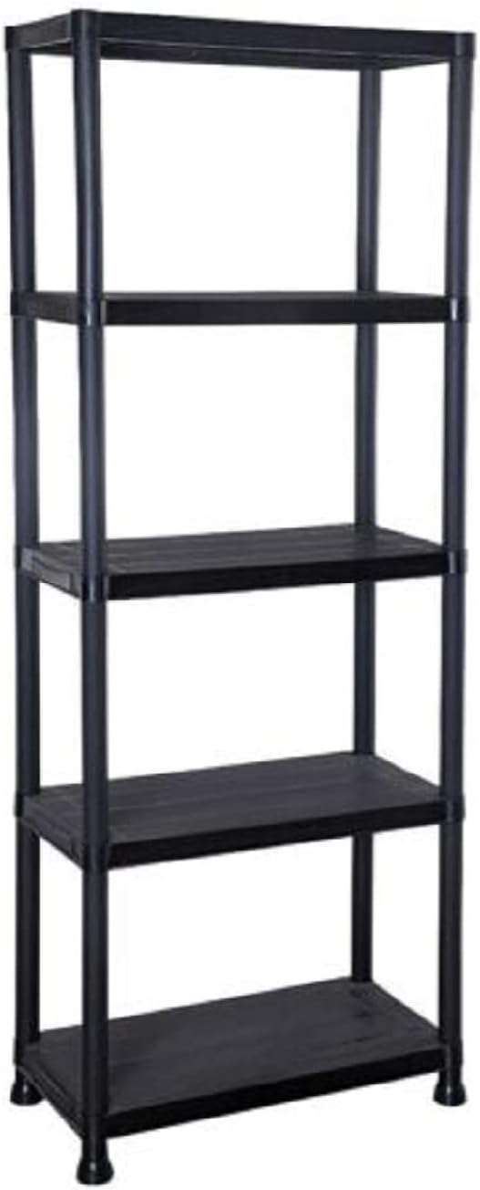 Top Home Solutions 5 Tier Plastic Shelving - Home Storage Unit Shelves ...