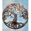 Tree Of Life Metal Art Wall Decor, 23.5 inches, Heat Colored : Amazon ...