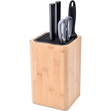 Amazon.com: Universal Knife Block, Stainless Steel Knife Holder, Knife ...