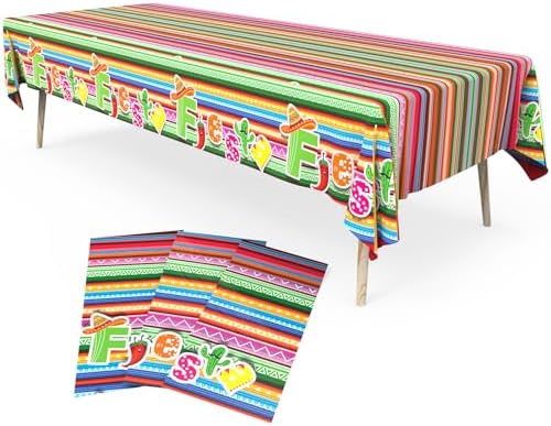 Amazon.com: 3 Pcs Fiesta Theme Party Tablecloth Mexican Table Cloths ...