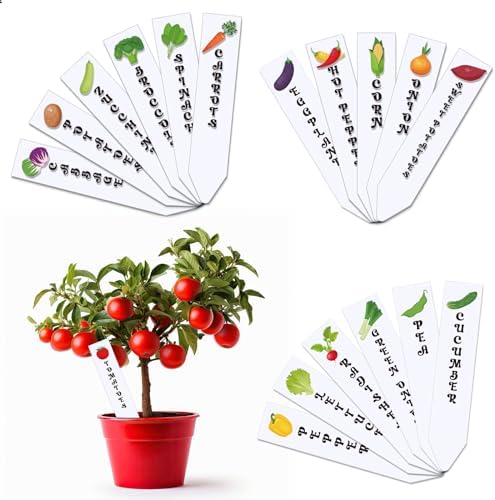 Amazon.com: JarThenaAMCS 18Pcs Acrylic Vegetable Labels Waterproof ...