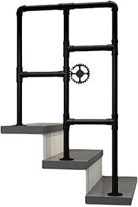 Stair Railing, Wall-Mounted Stair Handrail, Matte Black Handrails for ...