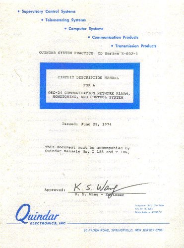 Circuit Description Manual QSC-24 Communication Network: Quindar ...