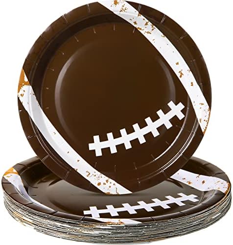 Amazon.com: Yunsailing 50 Pieces Touchdown Football Paper Plates ...
