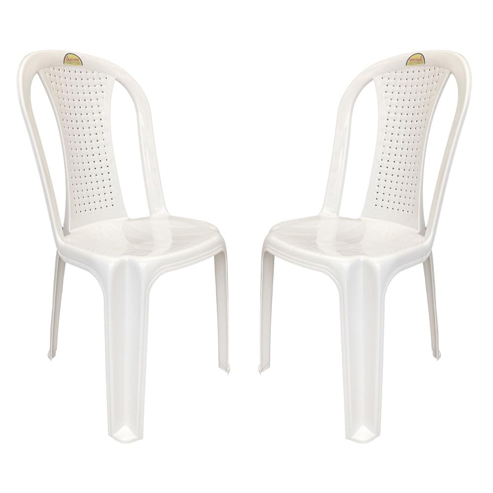 SkyGlamour Supreme Dream Armless Plastic Chair for Garden, Home, Living ...
