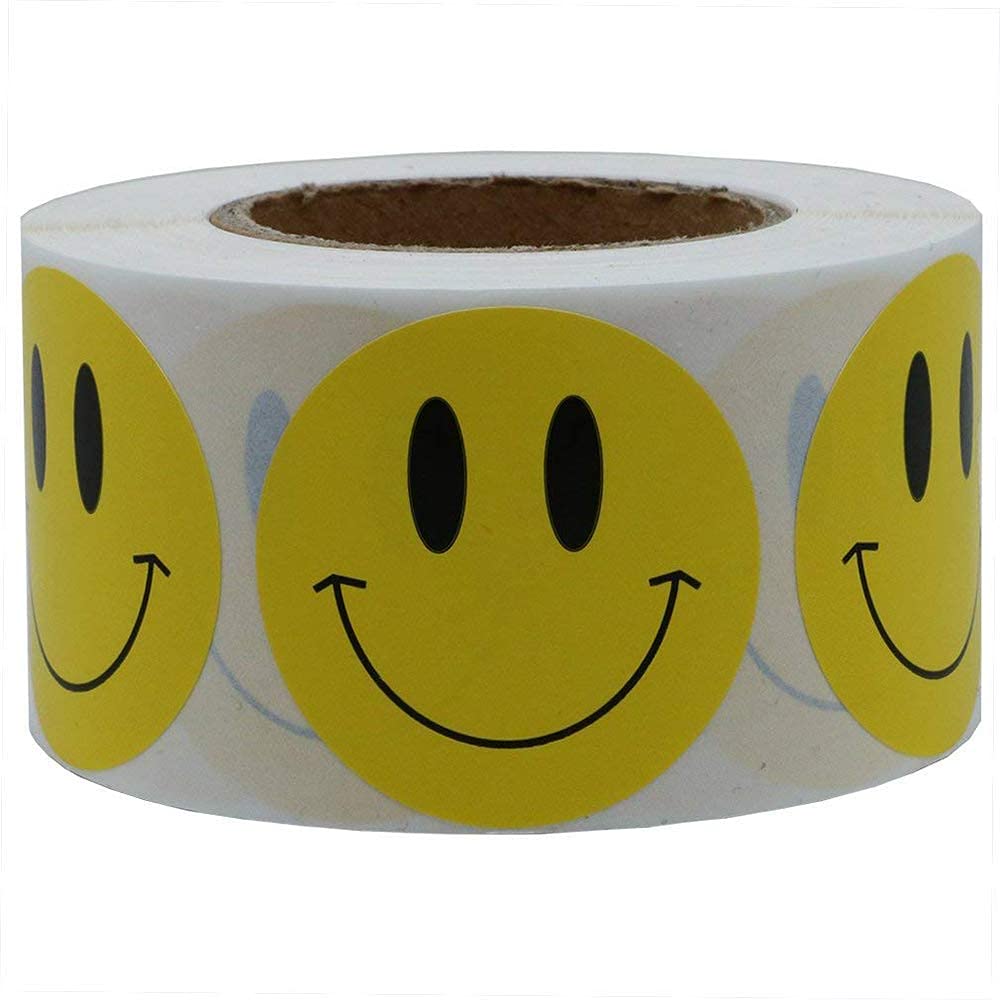 Buy DREAM ART 1 inch Smiley Face Stickers Roll Happy Face Stickers ...