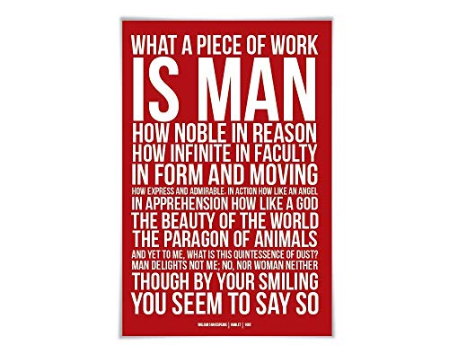 Amazon.com: Hamlet Poster. What a Piece of Work is Man. 60 Colours/8 ...