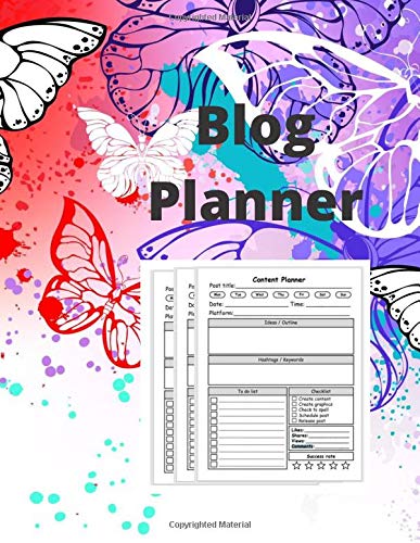 Blog Planner: Blogger Planner, Checklist, Plan Worksheet, Post ...