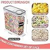 Amazon.com: PRAKI Large Dry Food Storage Containers with Lids, 6PCS ...
