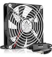 Amazon.com: GDSTIME Dual 120mm 5V USB Fans, 102CFM Big Airflow Fan ...