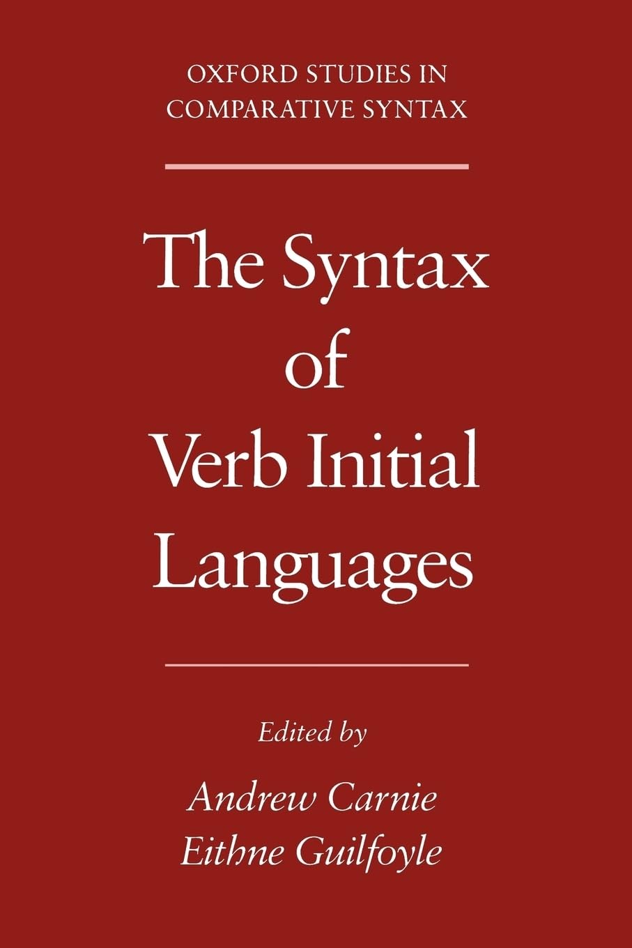Amazon.com: The Syntax of Verb Initial Languages (Oxford Studies in ...