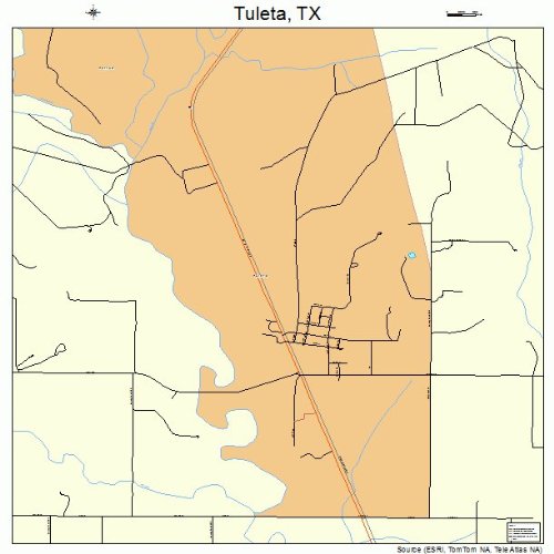 Amazon.com : Large Street & Road Map of Tuleta, Texas TX - Printed ...