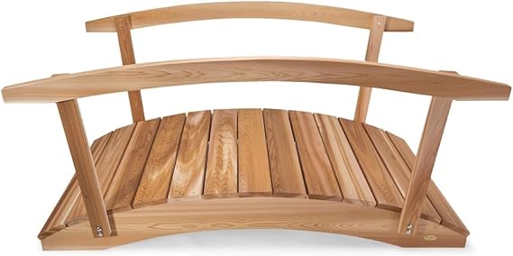 Amazon.com : All Things Cedar FB72-R Garden Bridge with Side Rails | 6 ...