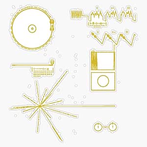 Amazon.com - NASA Golden Record Voyager Bumper Sticker Vinyl Decal 5"