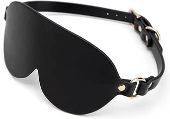 Amazon.com: PU Leather Metal Adjustable Buckle Blackout Eye Mask For ...