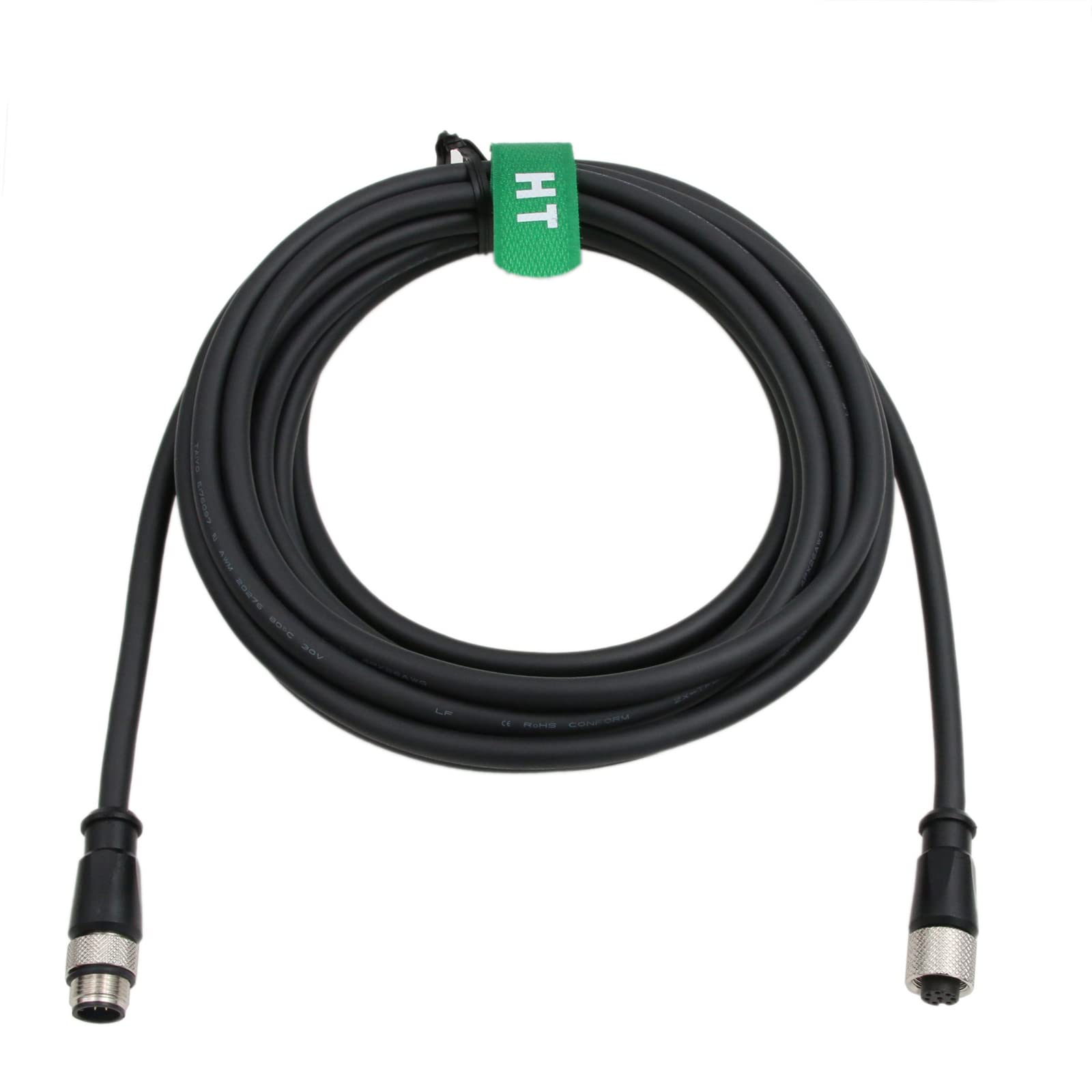 Buy HangTon M12 A Coded 8 pin Female to 8 pin Male Cable for Cognex in ...