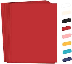 Amazon.com : 50 Pack Red Cardstock 8.5 x 11 65lb Printer Paper, Goefun ...