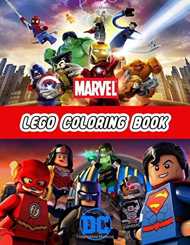 Lego Coloring Book Marvel Dc: Great Coloring Pages For Kids | Ages 3-8 ...