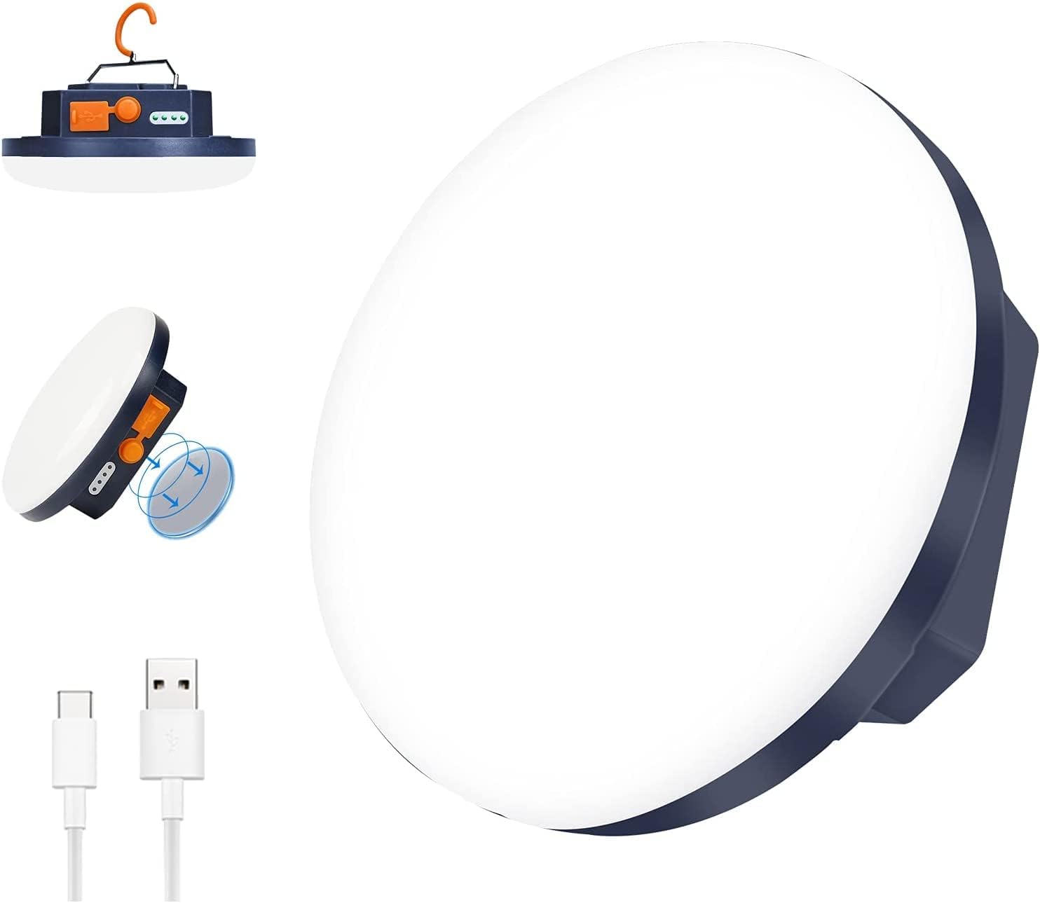 IODOO 10000mAh 3000LM 3000K 6000K Flashlight Portable LED Camping ...