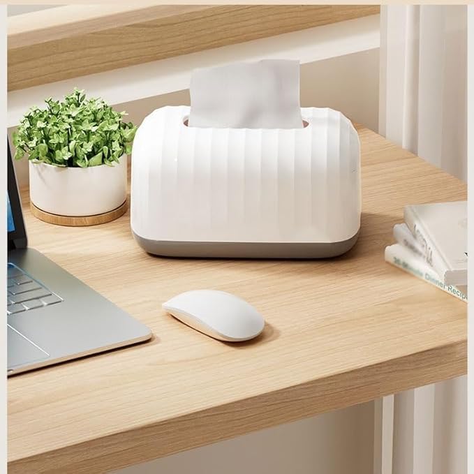 EVVIX White Tissue Box Holder Tissue Box Modern Minimalist Carton Home ...