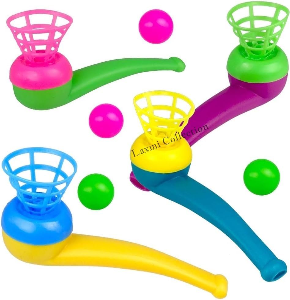 Laxmi Collection 1 PCS Floating Blow Pipe Magic Blowing Ball Toy ...