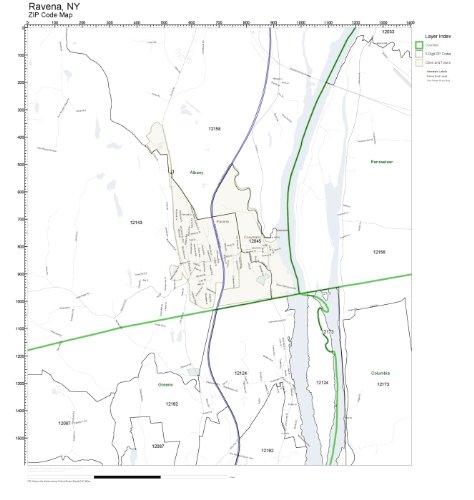 ZIP Code Wall Map of Ravena, NY ZIP Code Map Not Laminated: Amazon.com ...