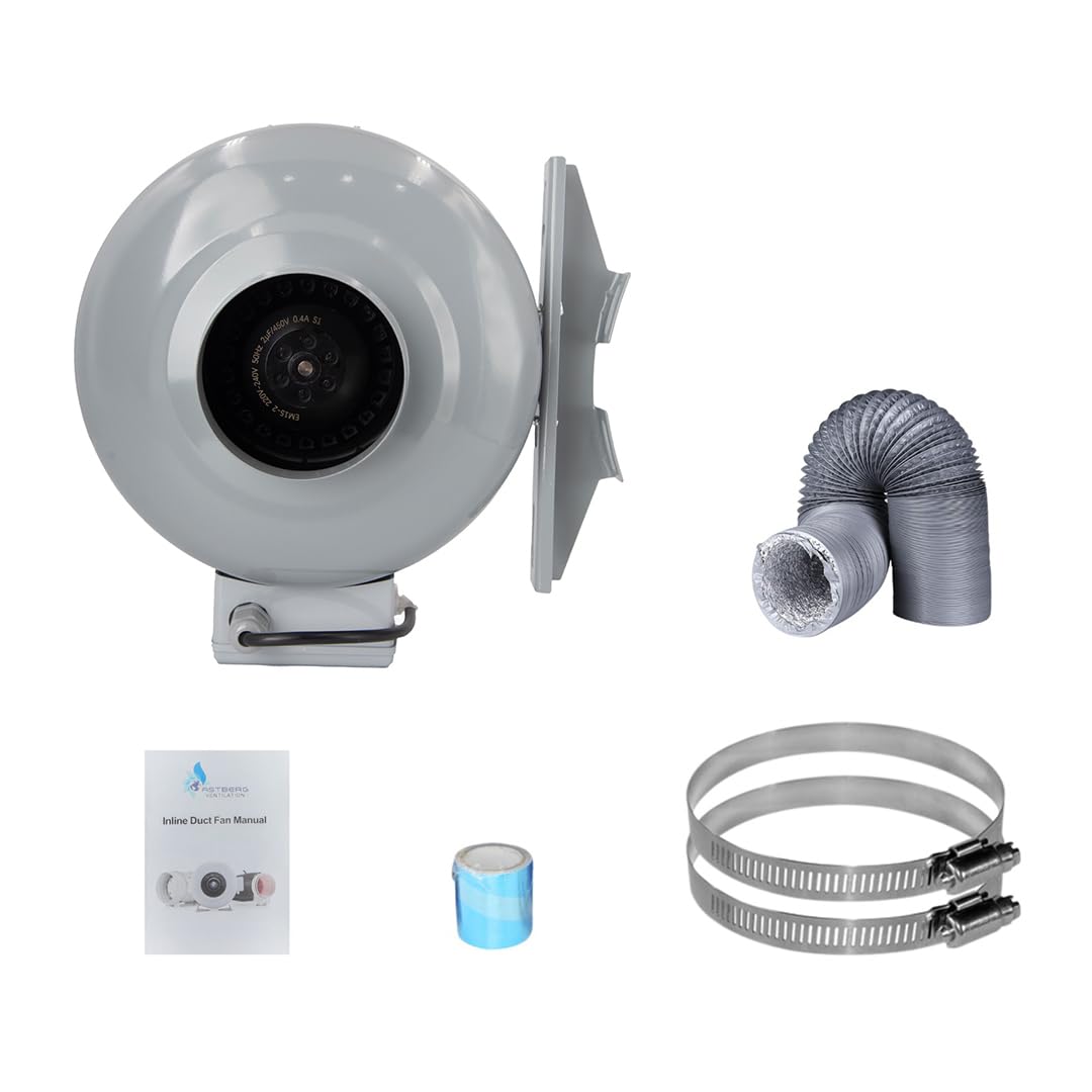 Astberg Aee100 100mm 4 290cmh 170cfm Desktop Pc Circular Duct ...