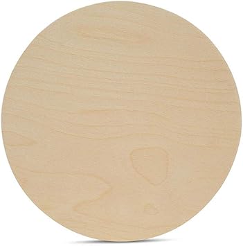 Amazon.com: Wood Circle Disc 6 inch Diameter, 1/4 inch Thick, Birch ...