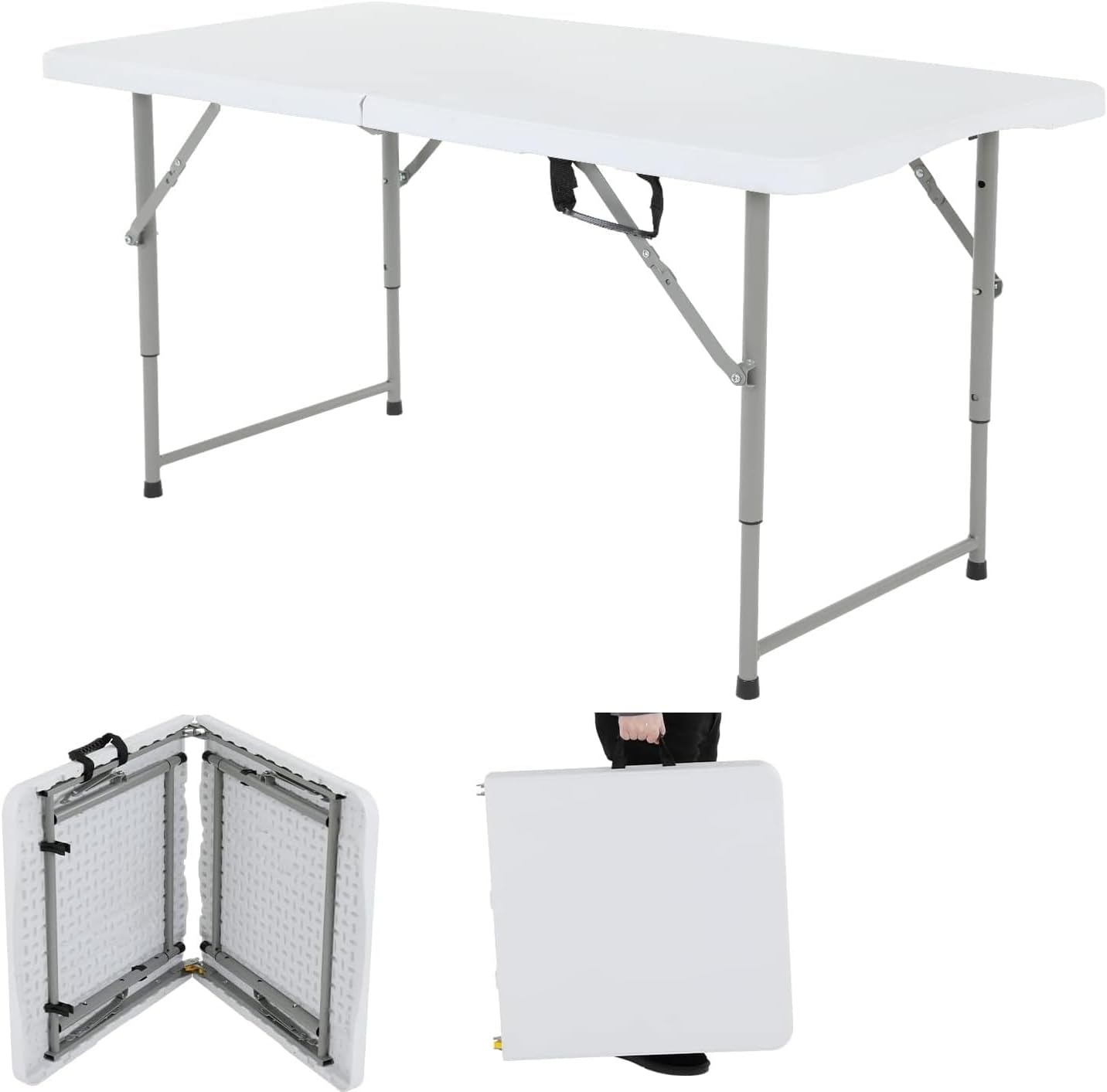 Amazon.com: RICA-J 4FT Folding Table,Portable Plastic Picnic Party ...