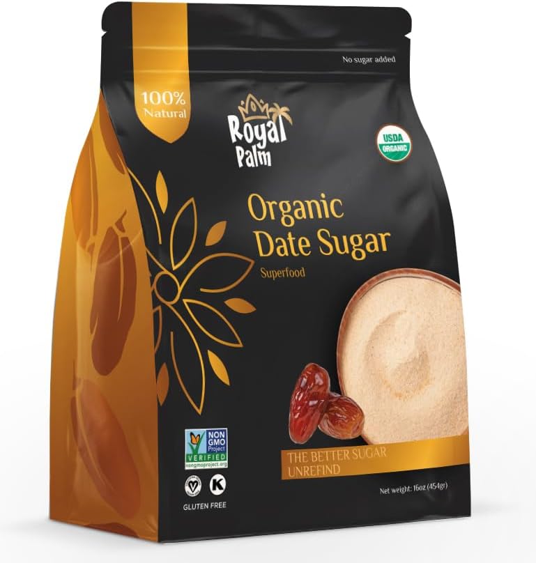Amazon.com : Royal Palm Organic Date Sugar | Premium Natural Sweetener ...