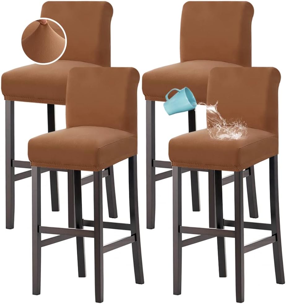 Amazon.com: H.VERSAILTEX 100% Waterproof Bar Stool Cover Stretch ...