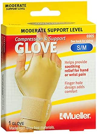 Amazon.com: Mueller Compression & Support Glove SM/MD 6905 - 1 glove ...