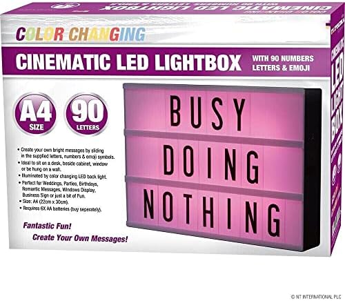 Locomocean A4 Cinematic Lightbox | Incl 160 Letters & Emoji (Christmas ...