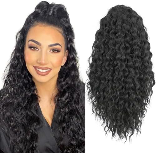 Amazon.com : AISI BEAUTY Black Ponytail Extension Curly Drawstring ...