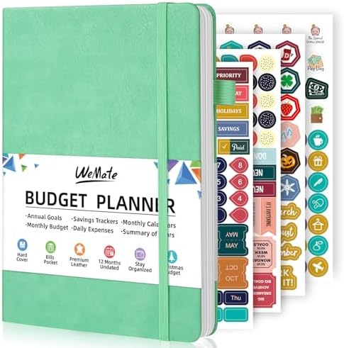 WEMATE Budget Planner 2025 - Monthly Budget Book with Expense Tracker ...