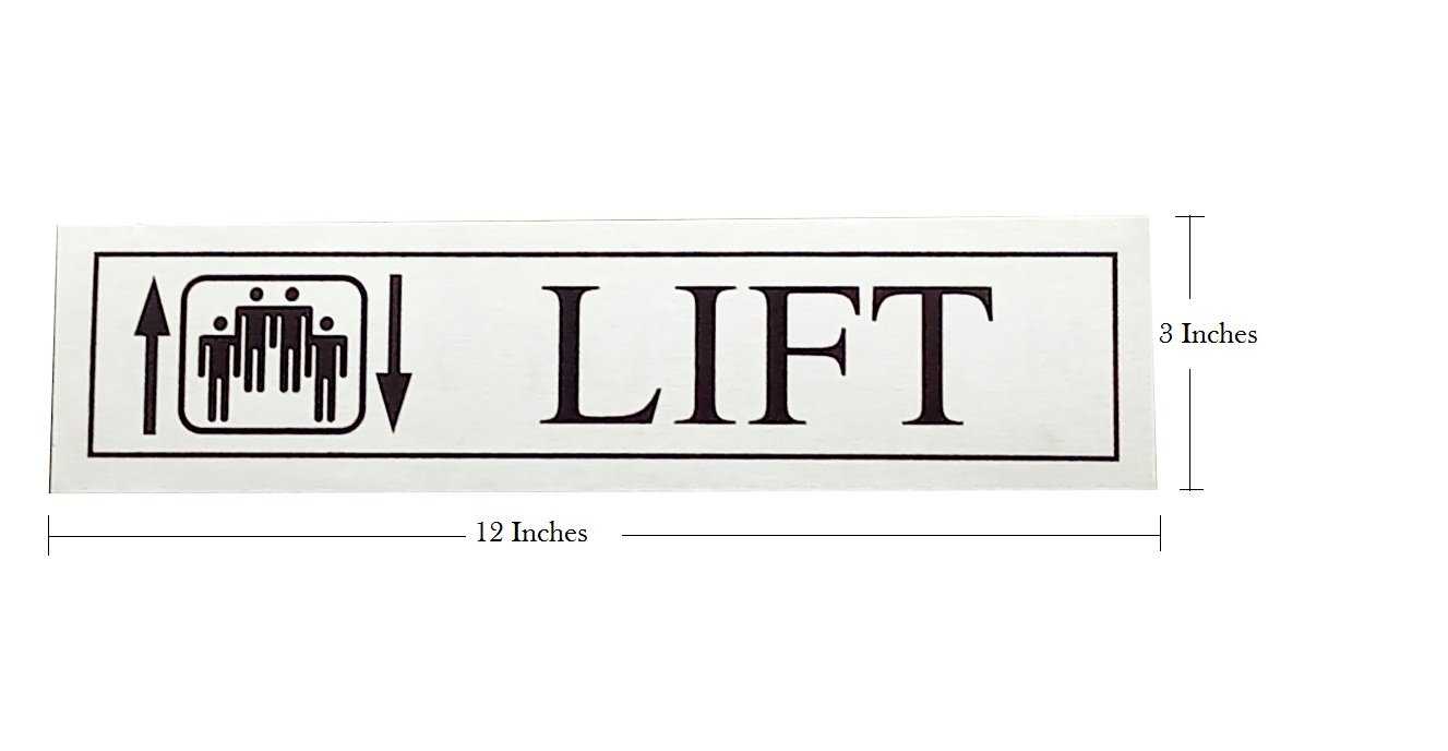 THW® Stainless Steel Self Adhesive LIFT Signage Board (3"x12") : Amazon ...