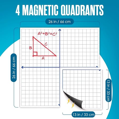 Snapklik.com : Magnetic Grid Whiteboard, Dry Erase Graph Board ...