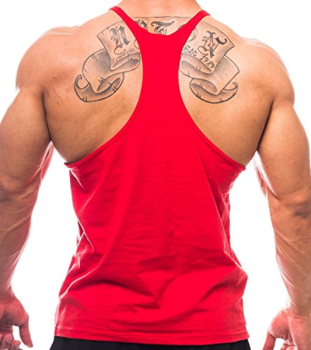 Buy THE BLAZZE Men's Blank Stringer Y Back Bodybuilding Gym Tank Tops ...