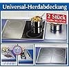 Maximex 2521200500 Set of 2 Universal Hob Cover Plates Hardened Glass ...