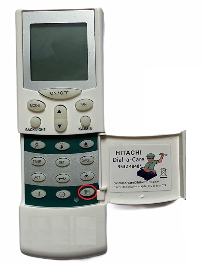 Emrse AC Remote No. 68N with Backlight & Timer, Compatible for Hitachi ...