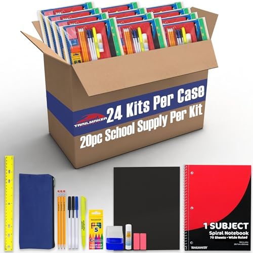 Amazon.com: 36 Piece Bulk School Supplies Kits - Pens, Pencils, Crayons ...